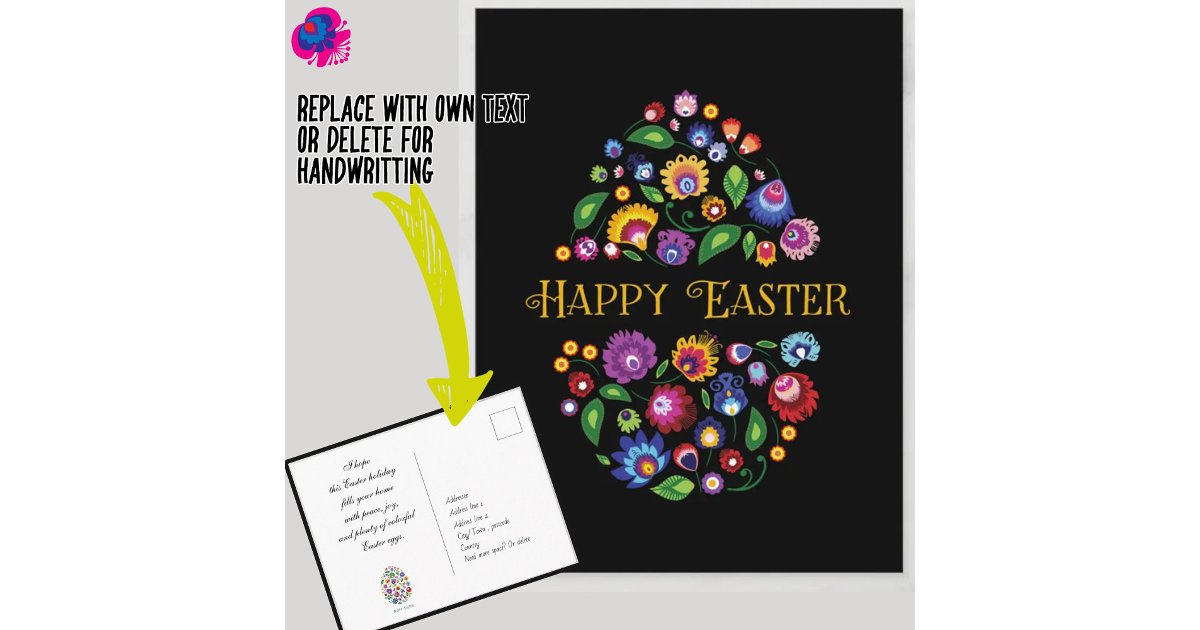 Happy Easter (folklore) customizable Card | Zazzle