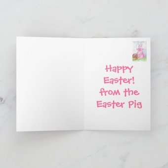 Happy Easter from the Easter Pig Card | Zazzle
