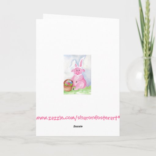 Happy Easter from the Easter Pig Card | Zazzle