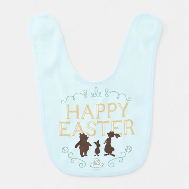 Happy Easter from Winnie The Pooh and Friends Baby Bib | Zazzle