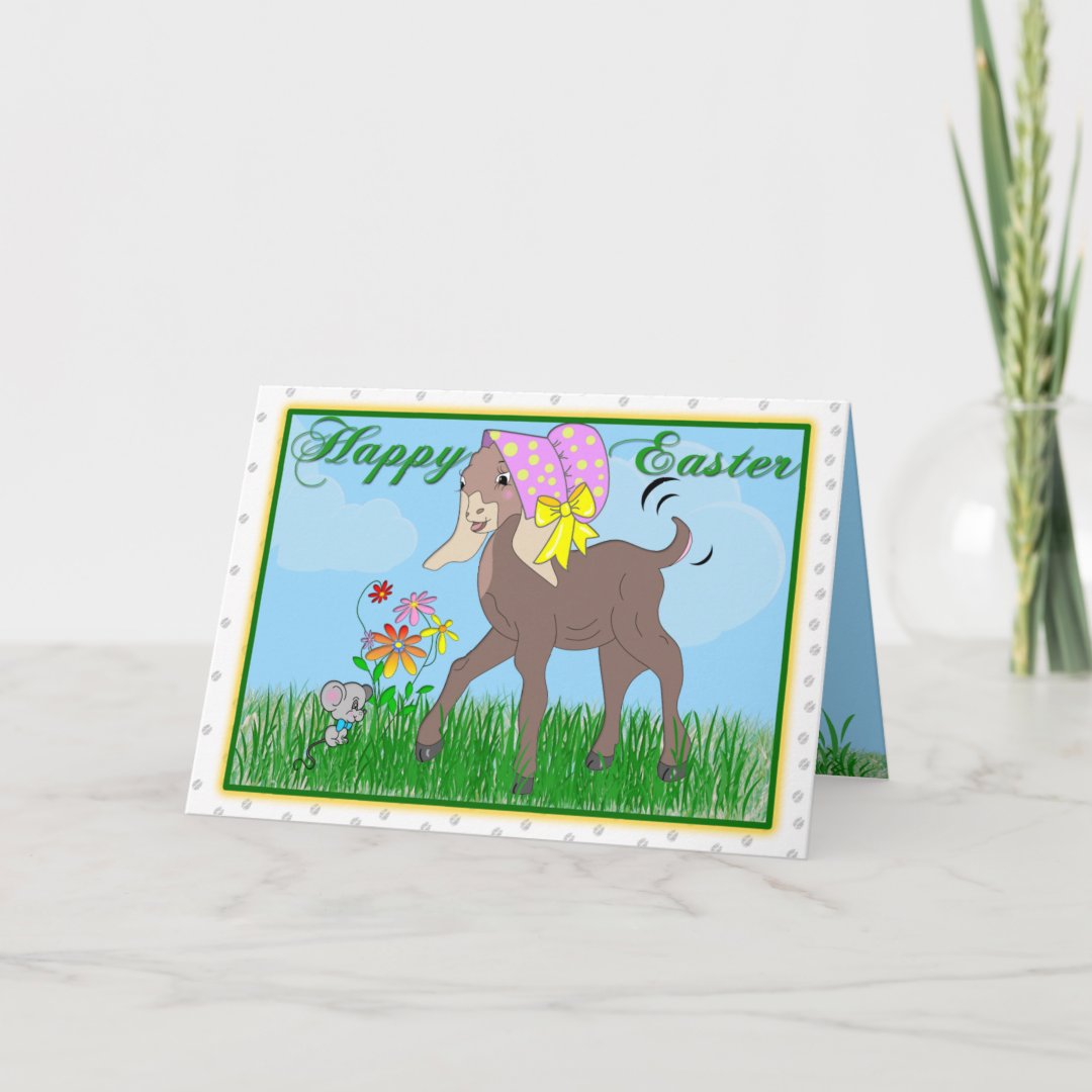 Happy Easter Goat Card | Zazzle