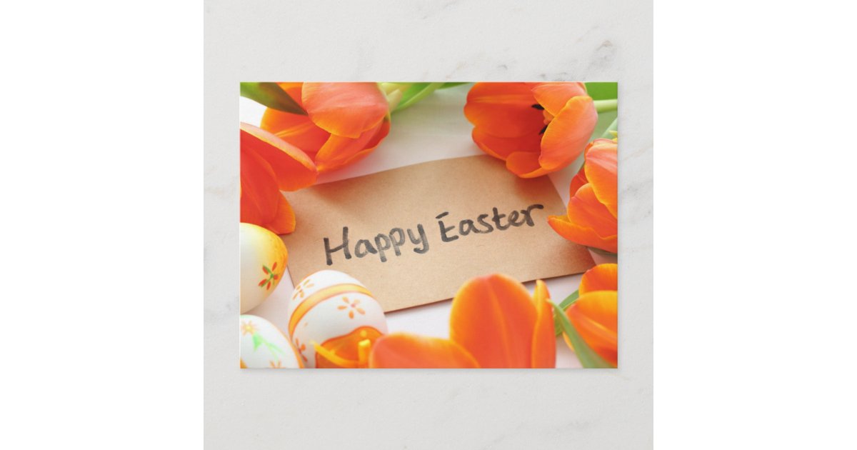 happy easter holiday postcard | Zazzle