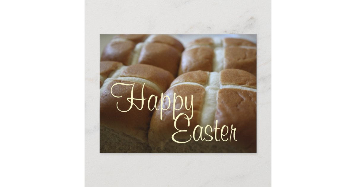 Happy Easter Hot Cross Buns Postcards | Zazzle