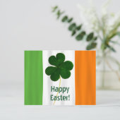 Happy Easter Irish Flag Colors Shamrock Ireland Holiday Postcard | Zazzle
