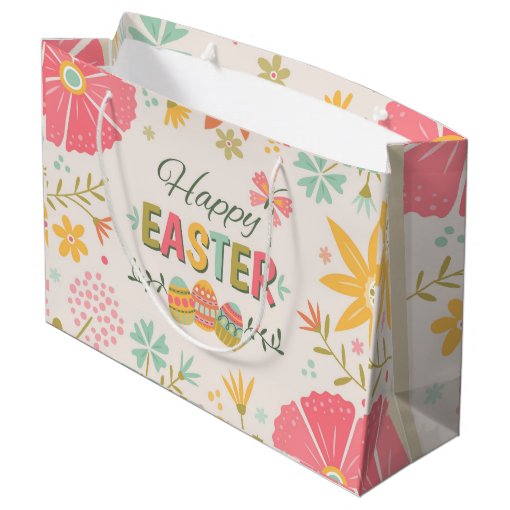 Happy Easter Large Gift Bag | Zazzle