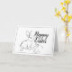 Happy Easter Line Art Bunny Rabbit Card | Zazzle