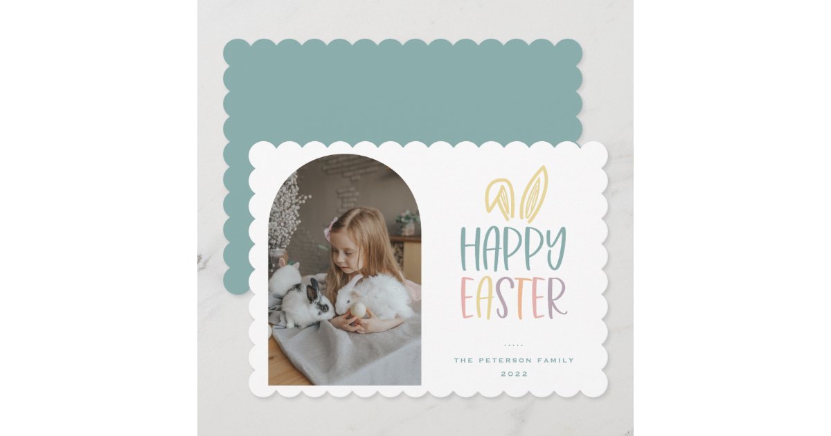 Happy Easter Photo Holiday Card | Zazzle