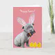 Happy Easter Pitbull puppy greeting card | Zazzle