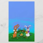 Happy Easter! Rabbit with Bunny and Chick Flyer | Zazzle