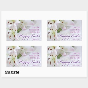 Happy Easter Rectangular Sticker | Zazzle