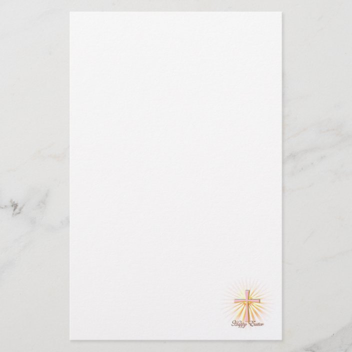 Happy Easter Religious Cross Stationery | Zazzle.com