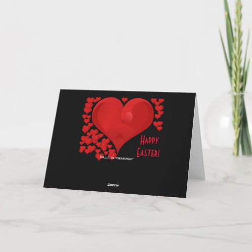 Happy Easter Romantic Sweet Valentine Love Hearts Holiday Card | Zazzle
