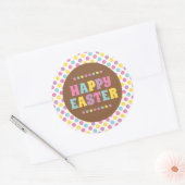 Happy Easter Round Sticker | Zazzle