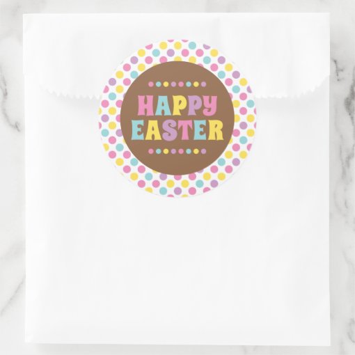 Happy Easter Round Sticker | Zazzle