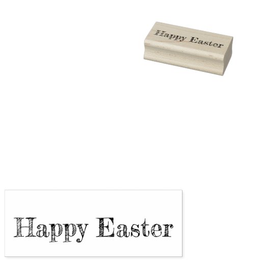 Happy easter rubber stamp | Zazzle