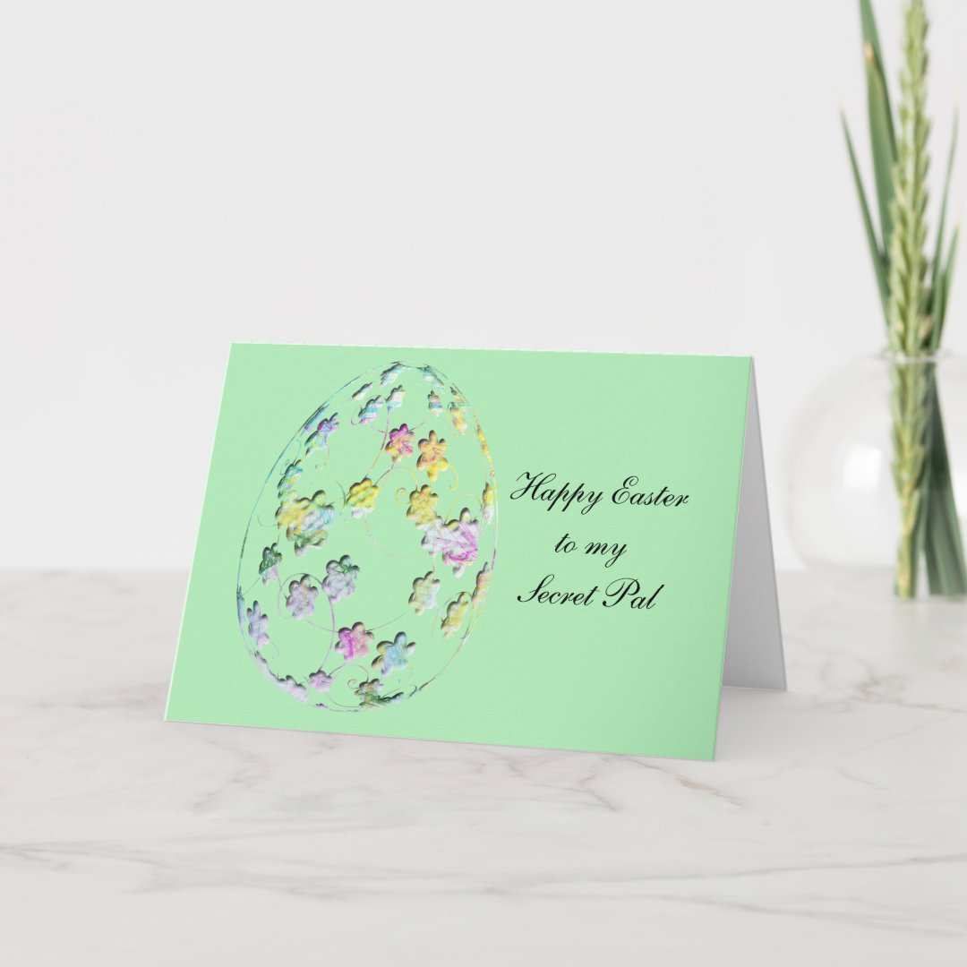 Happy Easter Secret Pal Holiday Card | Zazzle