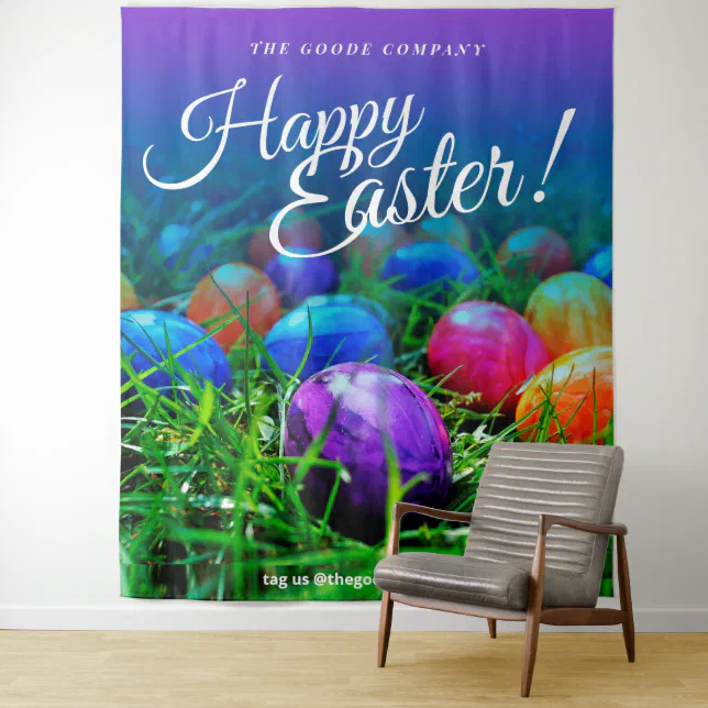 Happy Easter Spring Egg Hunt | Photo Backdrop | Zazzle