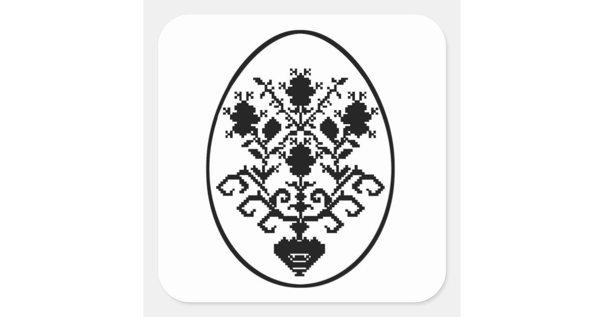 Happy Easter! Square Sticker | Zazzle