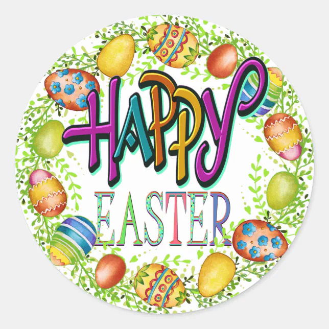 Happy Easter Sticker | Zazzle