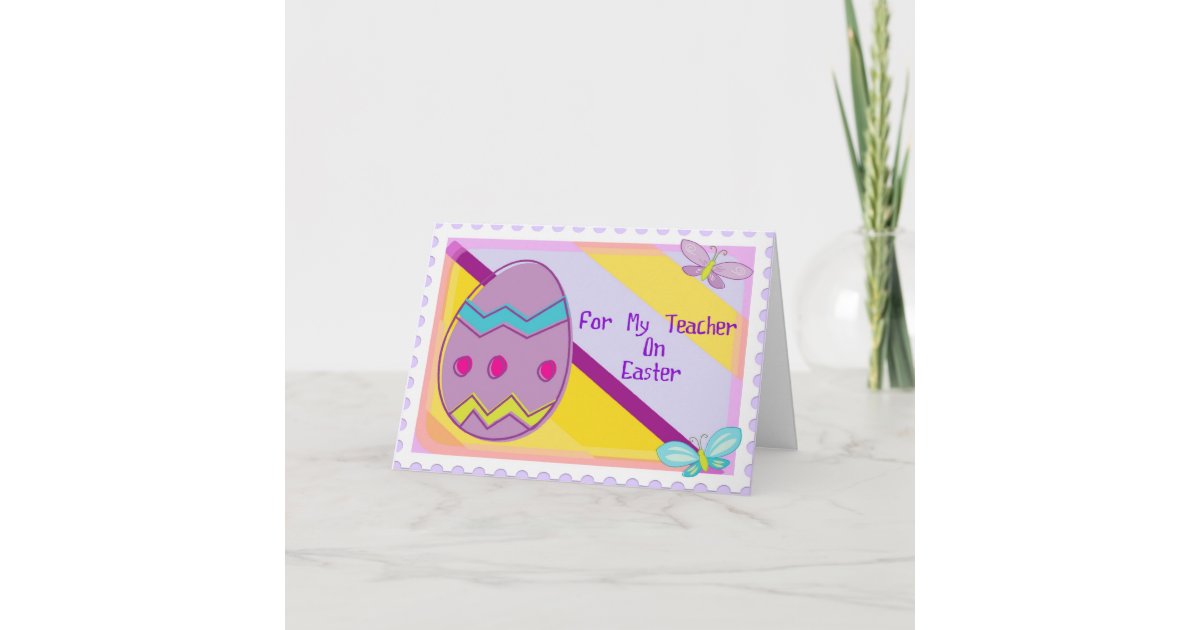 Happy Easter Teacher Card | Zazzle