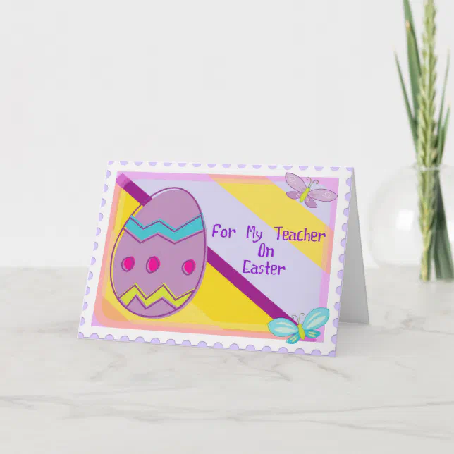 Happy Easter Teacher Card | Zazzle