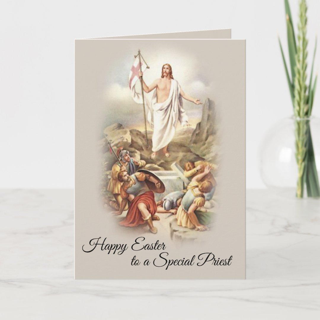 Happy Easter to a Special Catholic Priest Card | Zazzle