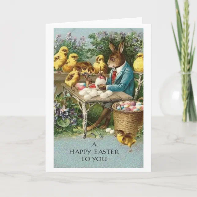 Happy Easter! Victorian Easter Greeting Card | Zazzle