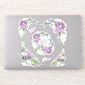 Happy Easter Violet Florals Sticker | Zazzle