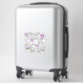 Happy Easter Violet Florals Sticker | Zazzle