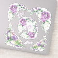 Happy Easter Violet Florals Sticker | Zazzle