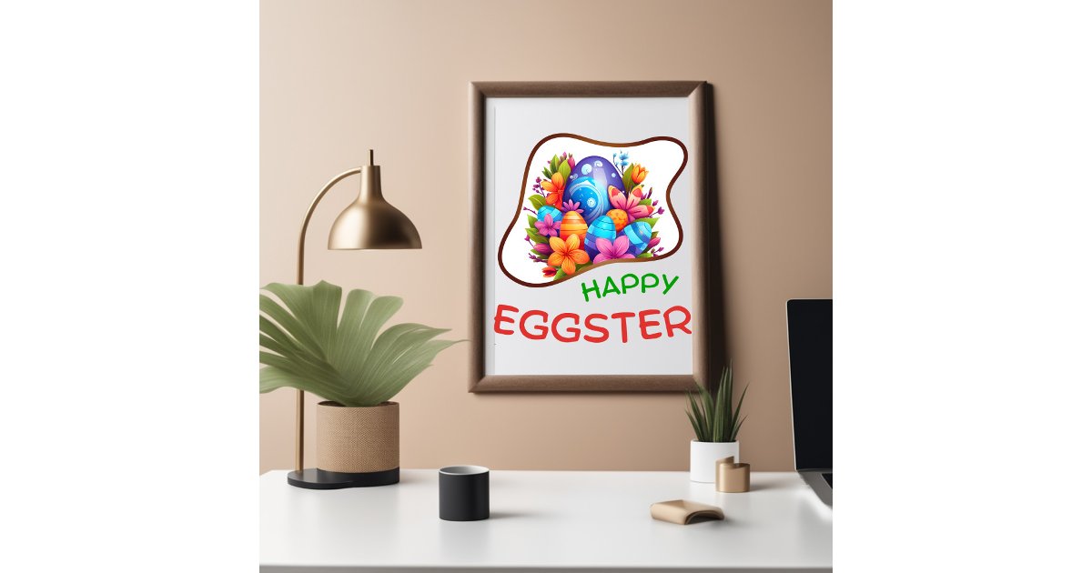 Happy Eggster - Baby Rabbit Poster | Zazzle