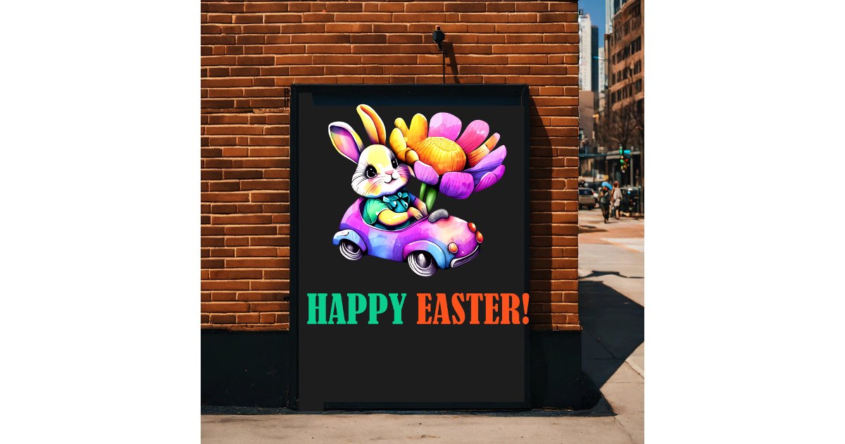 Happy Eggster - Florals Poster | Zazzle