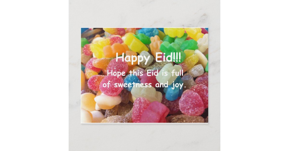 Happy Eid Sweets Postcard | Zazzle