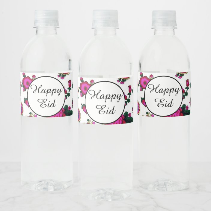 Happy Eid Water Bottle Label | Zazzle.com
