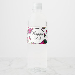 Happy Eid Water Bottle Label | Zazzle