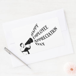 Happy Employee Appreciation Day Rectangular Sticker | Zazzle