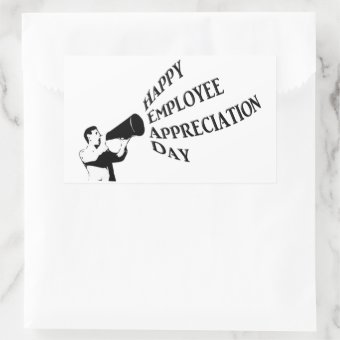 Happy Employee Appreciation Day Rectangular Sticker | Zazzle