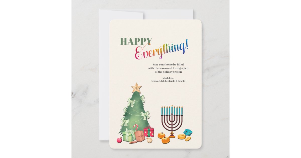 Happy Everything Holiday Greeting Card | Zazzle