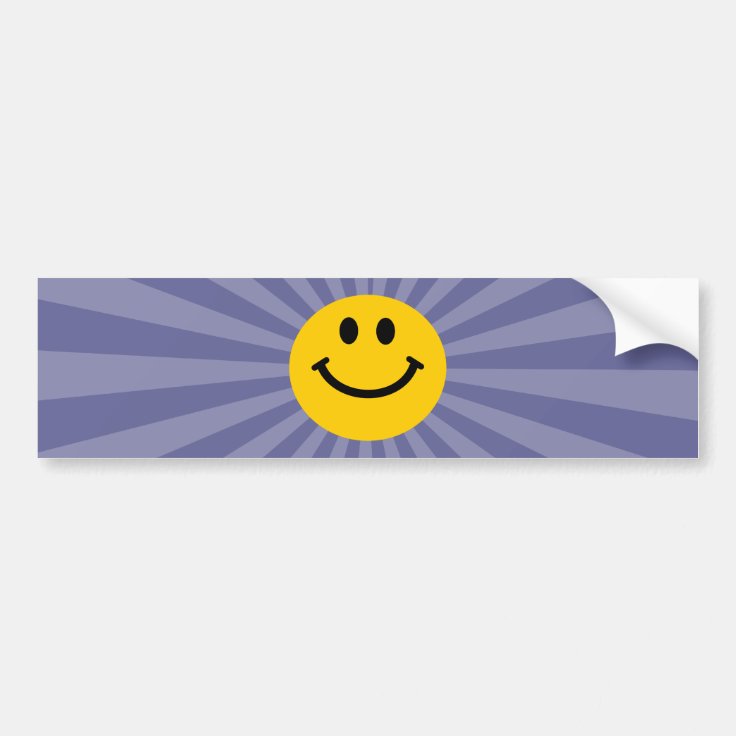Happy Face Bumper Sticker | Zazzle