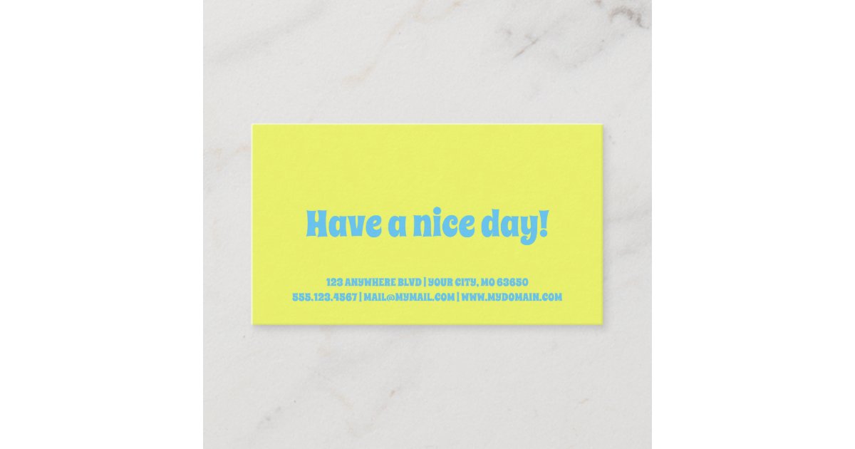 Happy Face Business Card | Zazzle