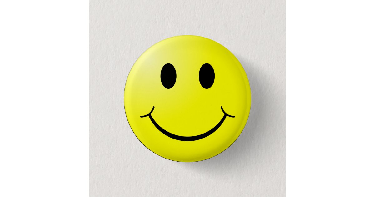 Happy Face Button | Zazzle