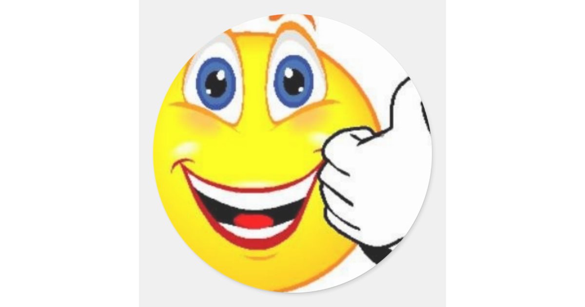 Happy Face Classic Round Sticker | Zazzle