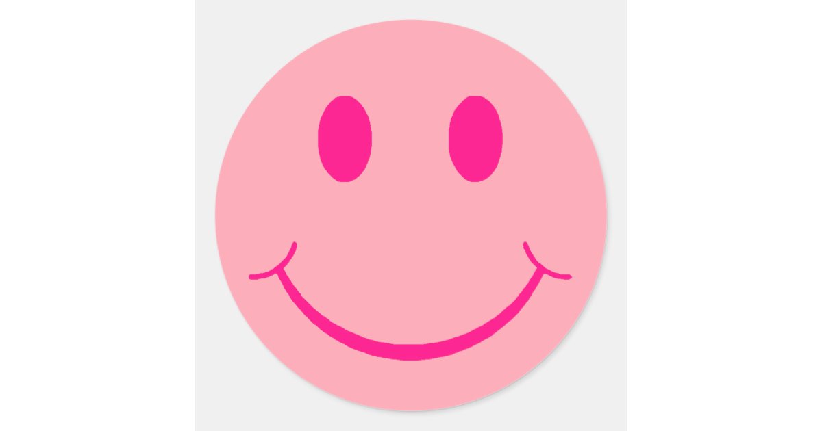 Happy Face Classic Round Sticker | Zazzle