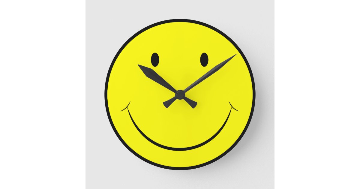 Happy Face Clock | Zazzle