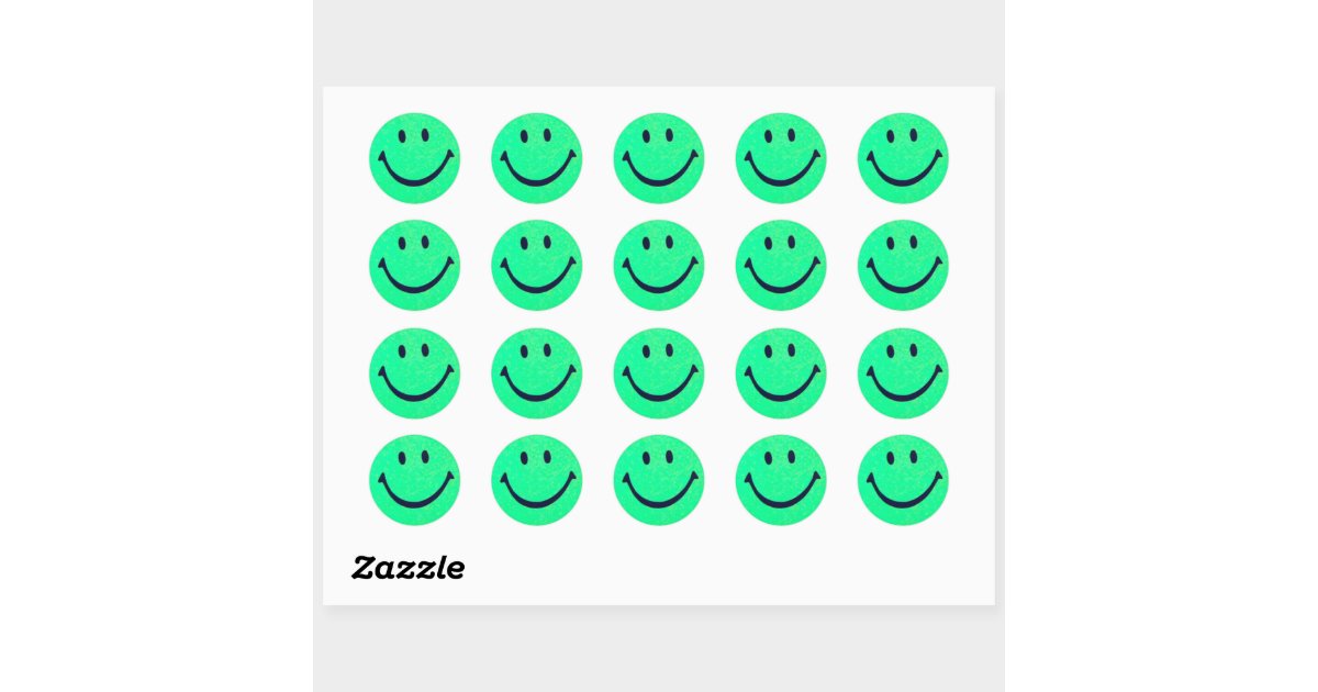 Happy face – Happiness – smiling face Classic Round Sticker | Zazzle