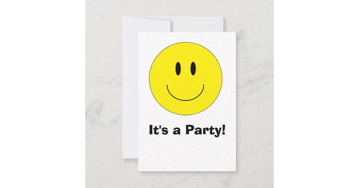 "Happy Face" Invitations | Zazzle