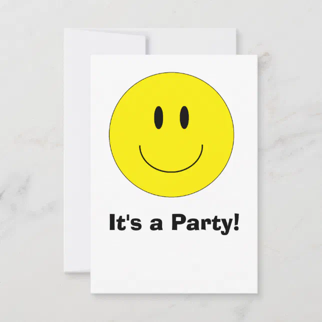 "Happy Face" Invitations | Zazzle