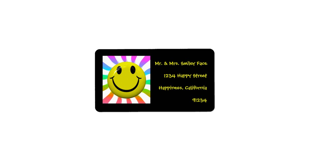 Happy Face Labels | Zazzle