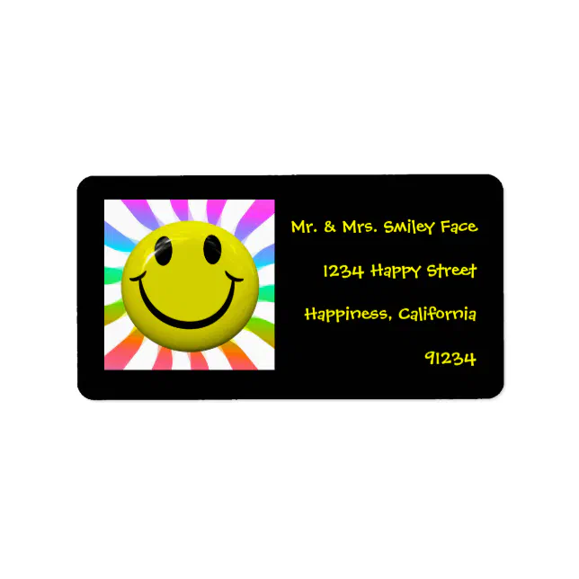Happy Face Labels | Zazzle