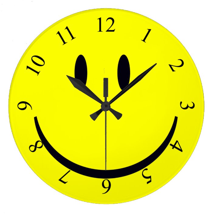 Happy Face Large Clock | Zazzle.com